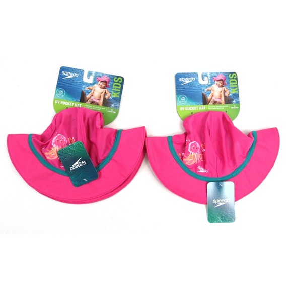 Speedo | Accessories | Speedo Lot Of 2 Uv Bucket Hat Kids Pink Sun Hat ...